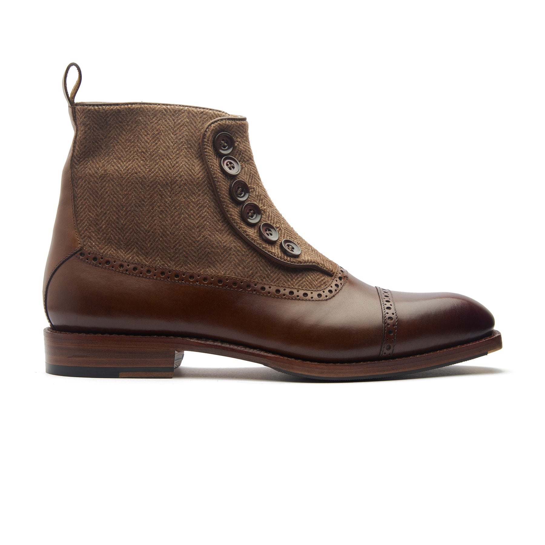 Victor, Button Boot -Mid Brown | Hand Welted | Classics Collection ...