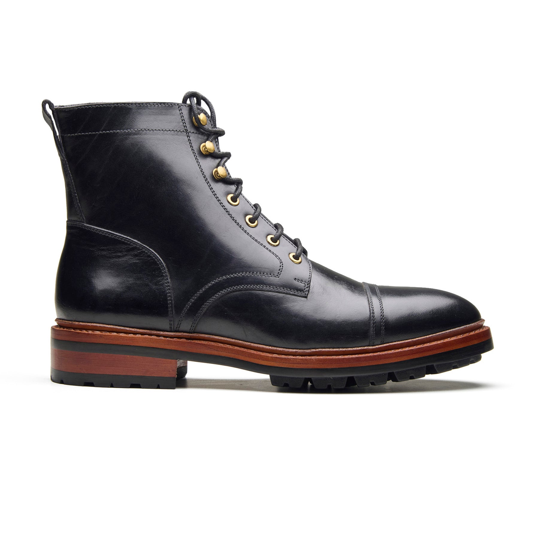 Dixon, Cap-Toe Derby Boot - Black Chromexcel | Hand Welted Service Boo ...